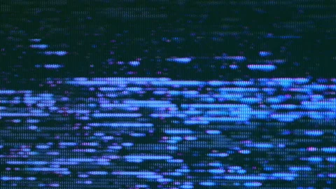 Vhs TV sound of analog blue color on bla... | Stock Video | Pond5