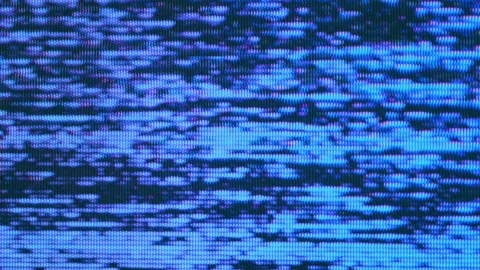 Vhs TV sound of analog blue color on bla... | Stock Video | Pond5