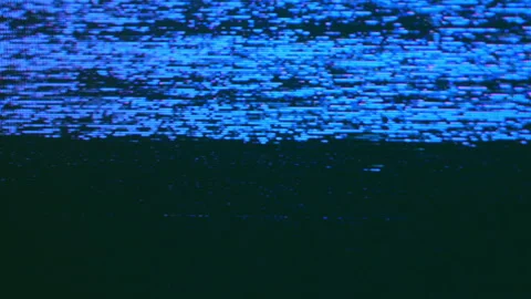 Vhs TV sound of analog blue color on bla... | Stock Video | Pond5