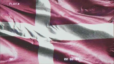 VHS video casette record Denmark flag wa... | Stock Video | Pond5