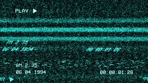VHS video lines in the background noise | Stock Video | Pond5