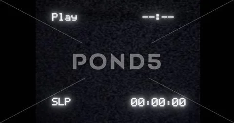 VHS video player screen for vintage effect for crt tv VHS video player ...