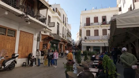 Vibrant and bustling Place du Petit Socc... | Stock Video | Pond5