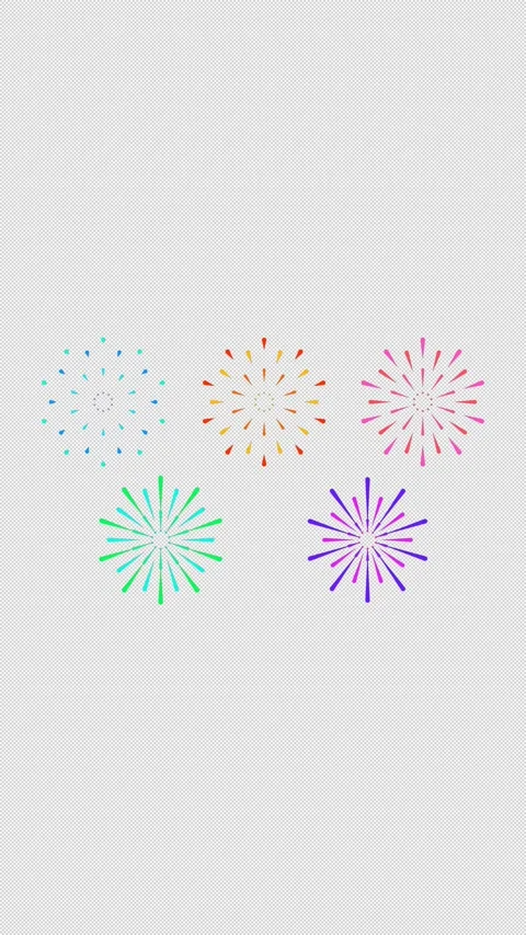 Vibrant Animated Fireworks Explosions on... | Stock Video | Pond5