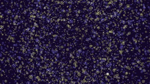 Vibrant blue and yellow circle pattern o... | Stock Video | Pond5