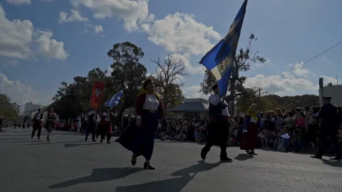 Vibrant Greek Army Parade Marching in tr... | Stock Video | Pond5