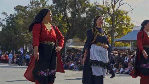 Vibrant Greek Army Parade Marching in tr... | Stock Video | Pond5