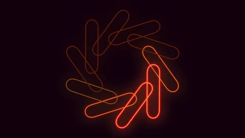 Vibrant neon sign in red and orange ligh... | Stock Video | Pond5