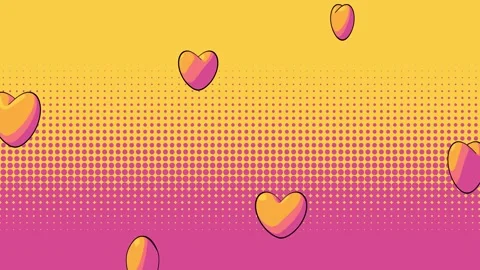 Vibrant rising heart pattern set against... | Stock Video | Pond5