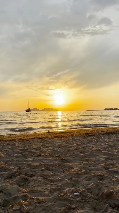 Vibrant Vlore: A Breathtaking Sunset on ... | Stock Video | Pond5