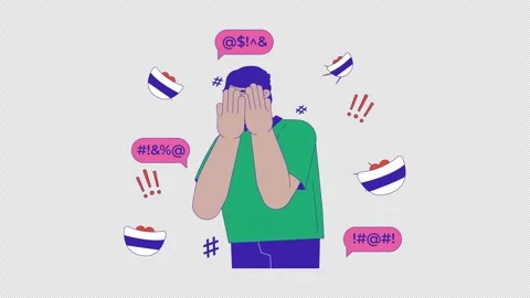 Victim bullying line 2D animation | Stock Video | Pond5