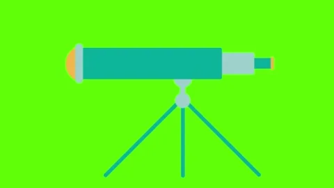 Victor design of telescope on a green sc... | Stock Video | Pond5