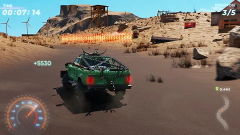 Victory screen after the drift level on ... | Stock Video | Pond5