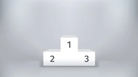 victory stage vector on grey background ... | Stock Video | Pond5