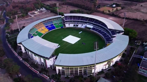 vidarbha cricket stadium with High Mast ... | Stock Video | Pond5