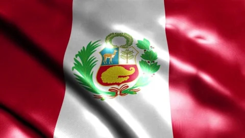 video 3D animation loop Peru flag | Stock Video | Pond5