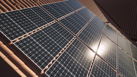 Video 3D animation of solar panels modul... | Stock Video | Pond5