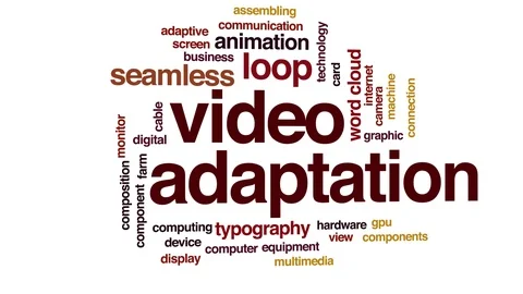 Video adaptation animated word cloud, te... | Stock Video | Pond5