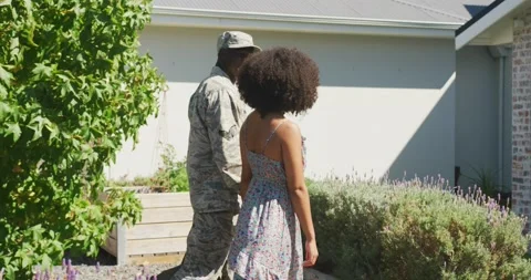 Video of african american soldier and hi... | Stock Video | Pond5