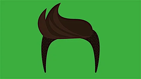 Video animation of a hair moving on a gr... | Stock Video | Pond5