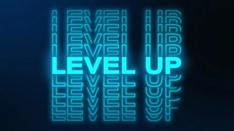 Video animation of level up title animat... | Stock Video | Pond5