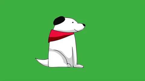 A video animation loop dog on green scre... | Stock Video | Pond5