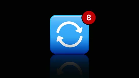 Video animation of update app icon with ... | Stock Video | Pond5