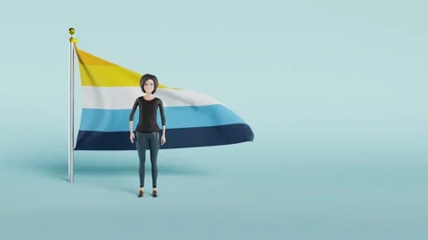 a video of AroAce pride flag against blu... | Stock Video | Pond5