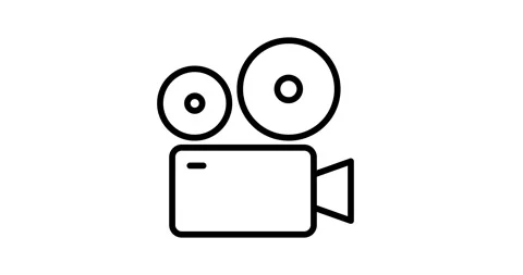 video camera animated outline icon | Stock Video | Pond5