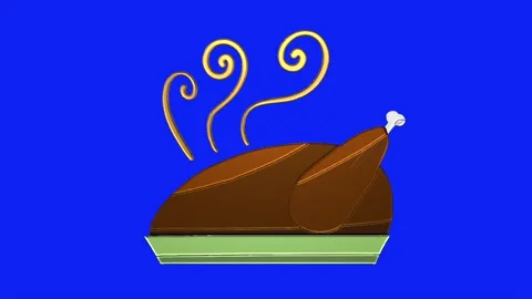 Video cartoon animation of a roast chick... | Stock Video | Pond5