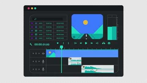 video clip editing timeline window in th... | Stock Video | Pond5
