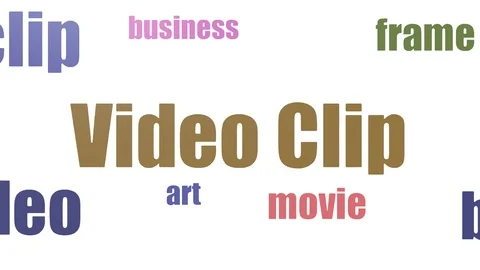 Video Clip Word Cloud Animated On White ... | Stock Video | Pond5