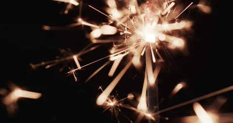 Video of close up of sparkler and copy s... | Stock Video | Pond5