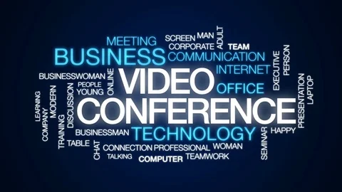 Video conference animated word cloud, te... | Stock Video | Pond5
