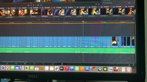 A video editing project is open on a Mac... | Stock Video | Pond5
