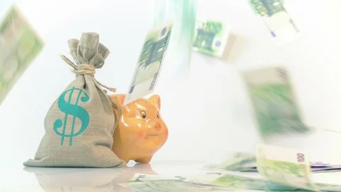 Video of falling euro banknotes in 4K | Stock Video | Pond5