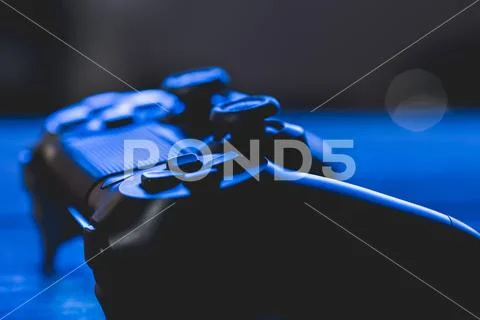 Video game controller night with lights Stock Image #94870591