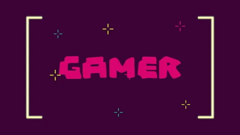 video game template with gamer word anim... | Stock Video | Pond5