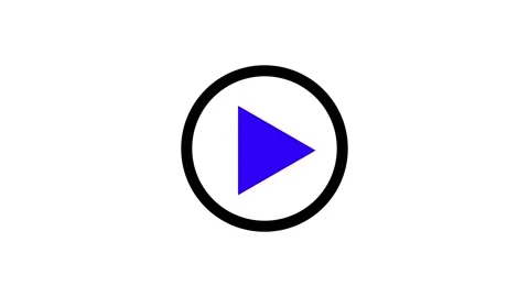 Video play simple arrow icon on animated... | Stock Video | Pond5