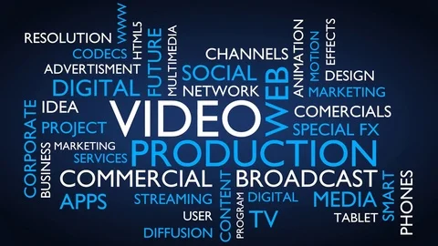 Video production word tag cloud. Loop ab... | Stock Video | Pond5