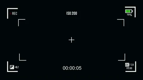 Camera Overlay Shutter Viewfinder Stock Footage ~ Royalty Free Stock ...