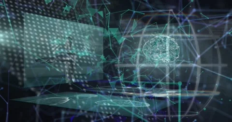 The video shows a global network of conn... | Stock Video | Pond5