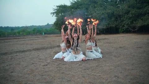 Video shows six women dancing in white s... | Stock Video | Pond5