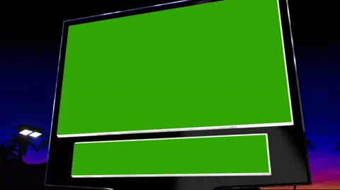 Video sign with green screen & alpha mat... | Stock Video | Pond5