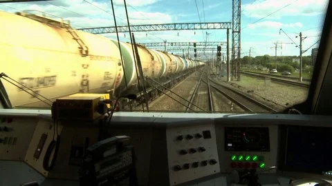 Inside Train Cab Stock Video Footage | Royalty Free Inside Train Cab ...