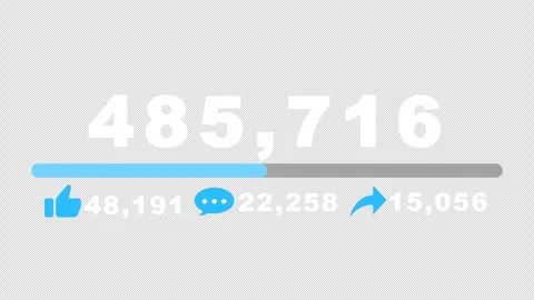 Video Views Count with progress bar Alph... | Stock Video | Pond5