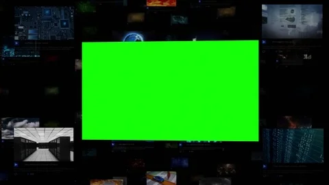 Video Wall with green screen. Journey th... | Stock Video | Pond5