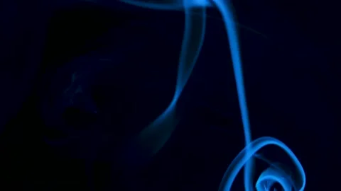 Blue Smoke White Background
