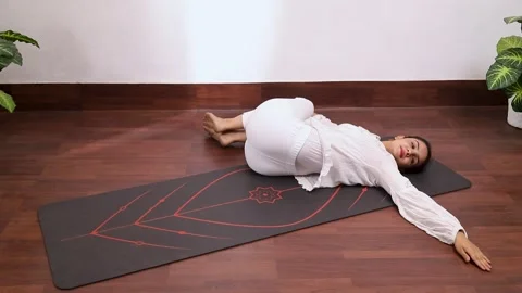 Video of woman performing Markatasana (S... | Stock Video | Pond5