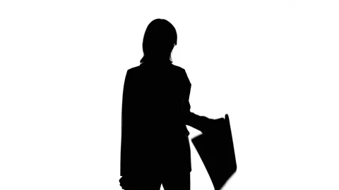 Video of woman's silhouette calling on a... | Stock Video | Pond5